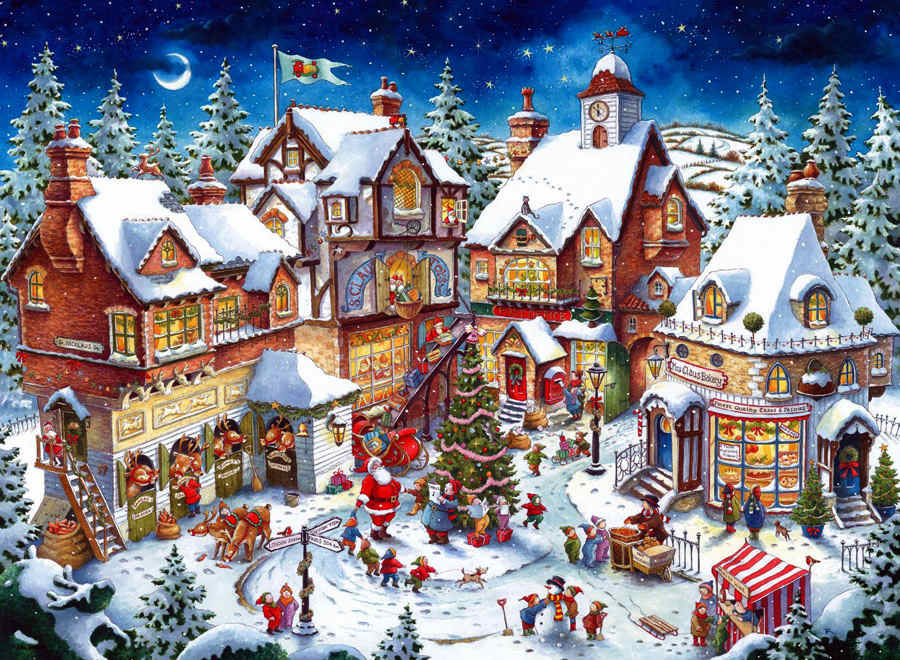 Escenarios de Navidad material para diseño - My Little House
