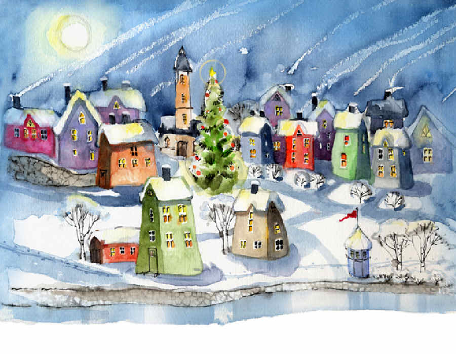 Escenarios de Navidad material gratis de diseño - My Little House