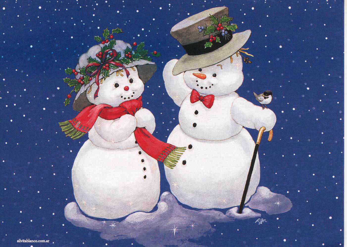 Christmas Snowman Muñecos de navidad ilustraciones gratis para diseño ...