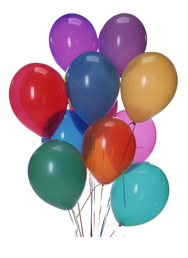 Cumpleaños Globos en formato PNG para Diseño